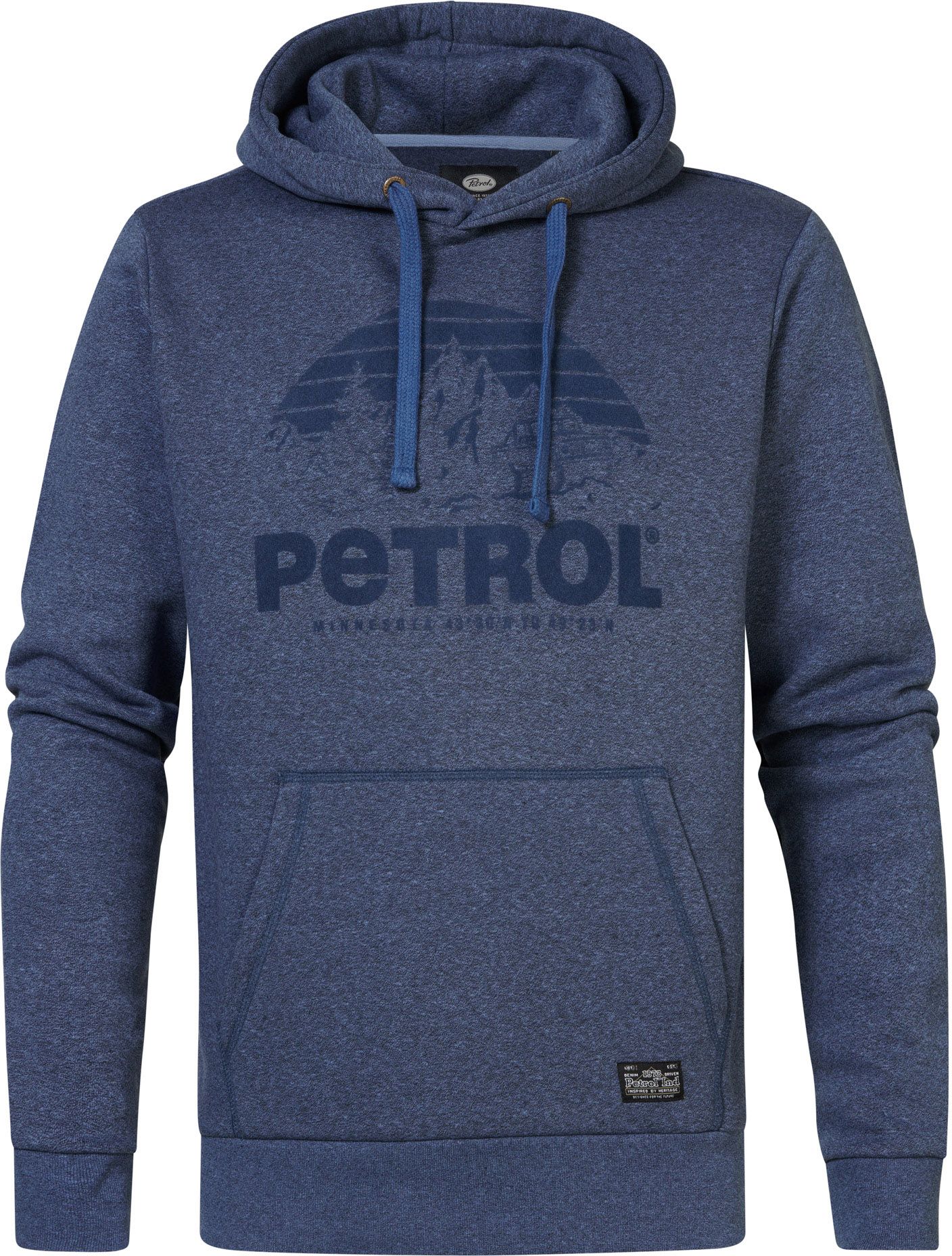Petrol Hoodie Logo Blauw M-3030-SWH358-5152 online bestellen | Suitable