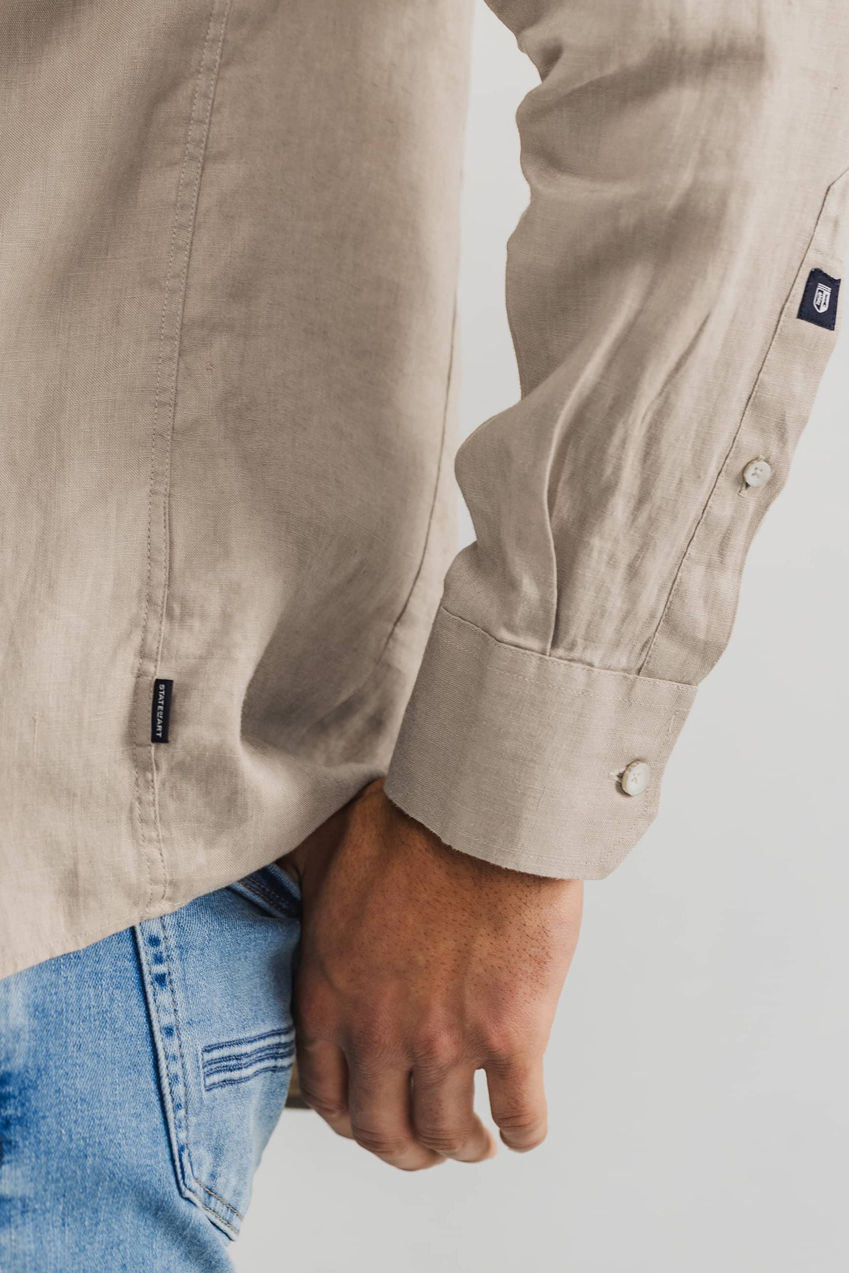 State Of Art Overhemd Linnen Bruin 21115342-1600 kopen | Suitable