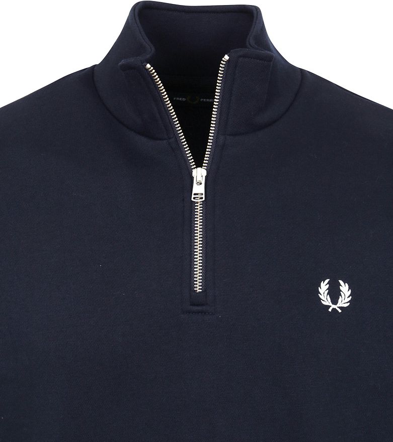 Fred Perry Half Zip Trui Navy Blauw M3574-608 kopen | Suitable